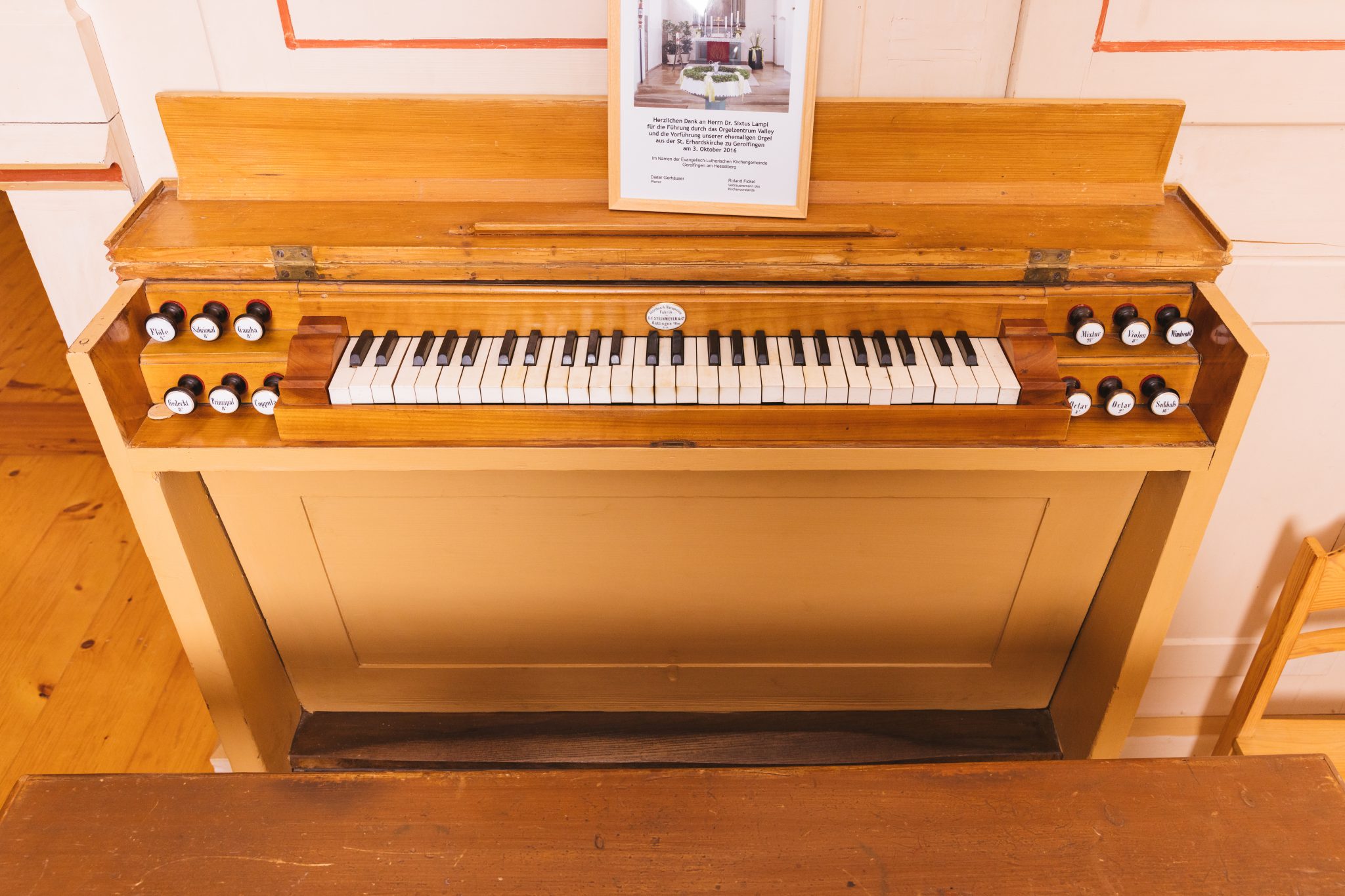 Steinmeyer-Orgel Gerolfingen - Orgelzentrum Altes Schloss Valley